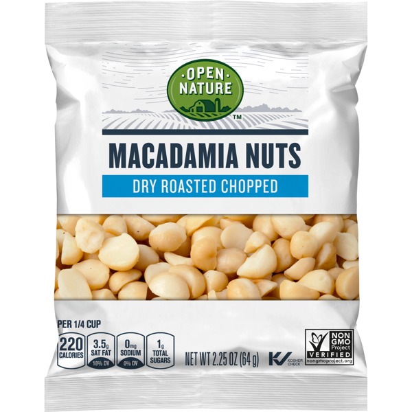 Open Nature DRY ROASTED CHOPPED MACADAMIA NUTS - 1Source