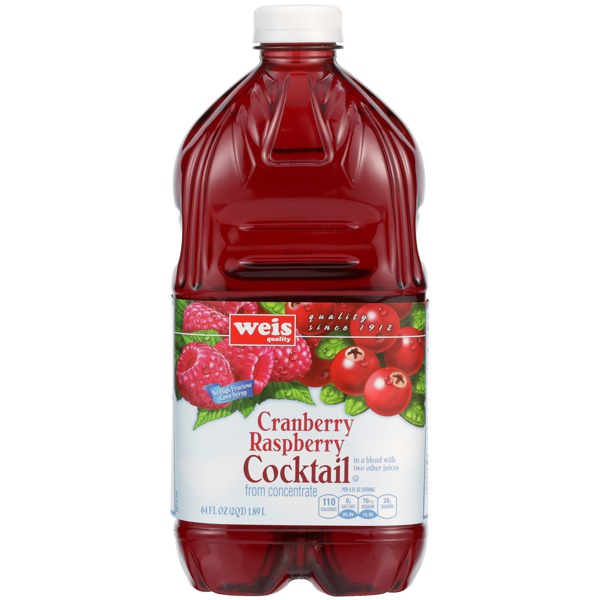 Weis Quality CRANBERRY RASPBERRY COCKTAIL FROM CONCENTRATE - 1Source