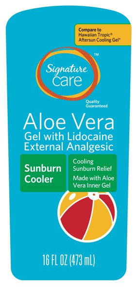 Signature Care ALOE VERA GEL WITH LIDOCAINE EXTERNAL ANALGESIC - 1Source