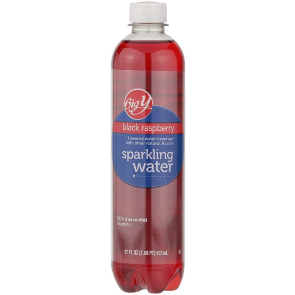 Big Y Black Raspberry Sparkling Water - 1Source