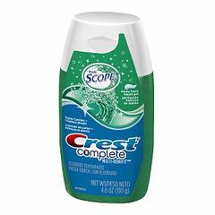 Crest Plus Scope Fluoride Anticavity Toothpaste, Minty Fresh, Liquid ...
