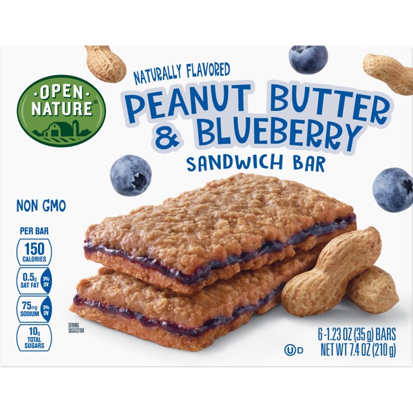 Open Nature Peanut Butter & Blueberry Sandwich Bar - 1Source