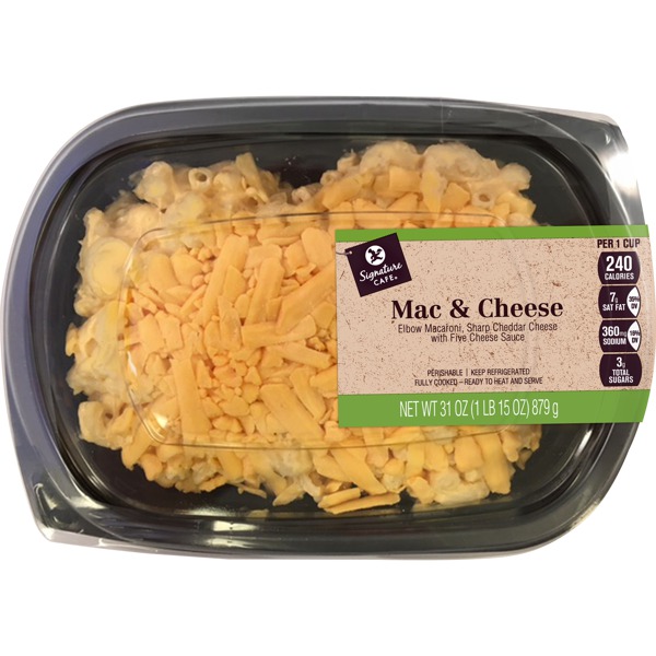 Signature Cafe MAC & CHEESE, ELBOW MACARONI, SHARP CHEDDAR CHEESE WITH ...