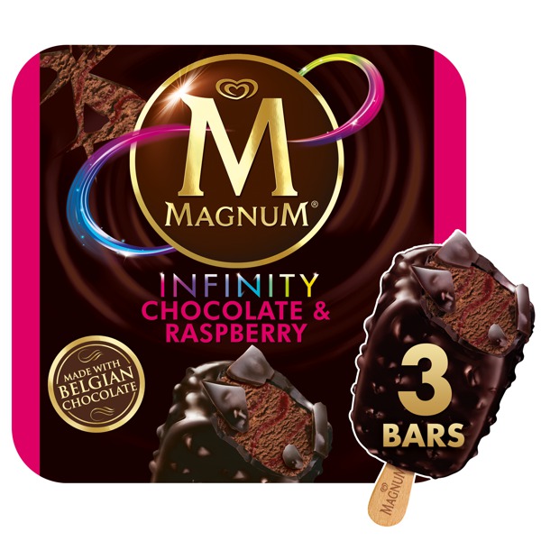 Magnum, Infinity, Ice Cream Bars, Chocolate & Raspberry - 1Source
