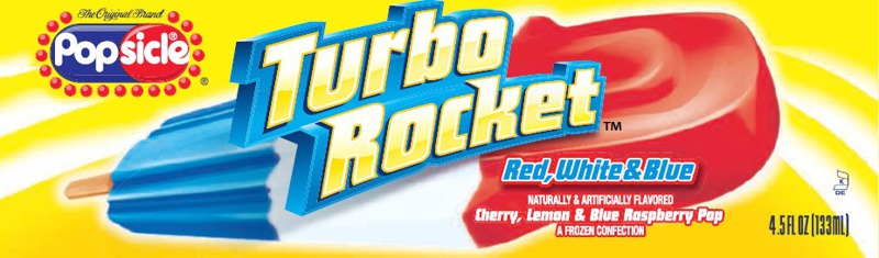 Popsicle Turbo Rocket Red White & Blue Pop Cherry Lemon & Blue ...