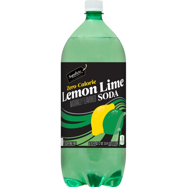 Signature Select LEMON LIME ZERO-CALORIE SODA - 1Source