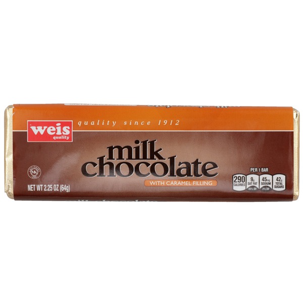 Weis Quality MILK CHOCOLATE WITH CARAMEL FILLING - 1Source