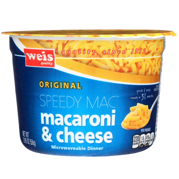Weis Quality ORIGINAL MACARONI & CHEESE MICROWAVEABLE DINNER - 1Source