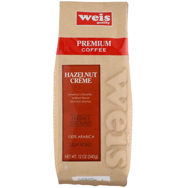 Weis Quality LIGHT ROAST HAZELNUT CREME FRESHLY GROUND 100% ARABICA ...