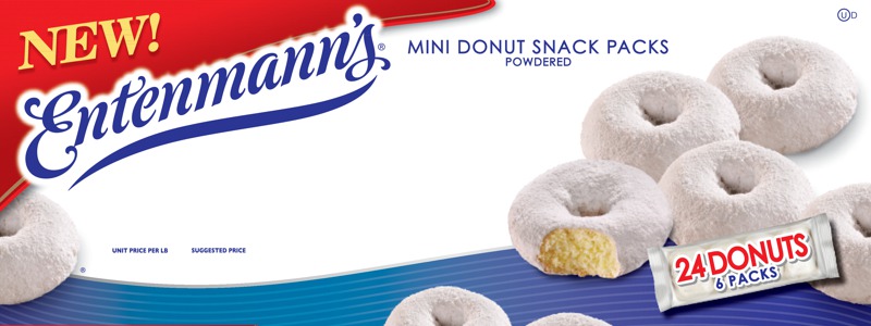 Powdered Mini Donut Snack Packs - 1Source