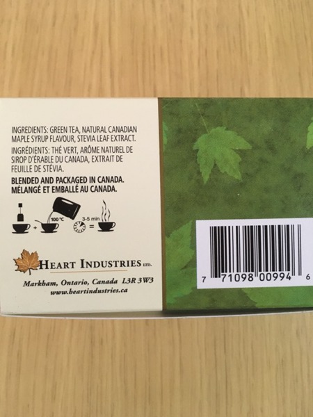 Canada True Maple Green Tea - 1Source