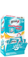 Germ-X Antibacterial Hand Wipes Singles 100 Count Box - 1Source