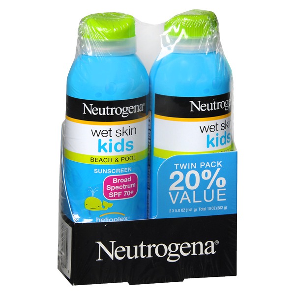 Neutrogena Wet Skin Kids Beach & Pool Sunscreen Spray, SPF 70+ - 1Source