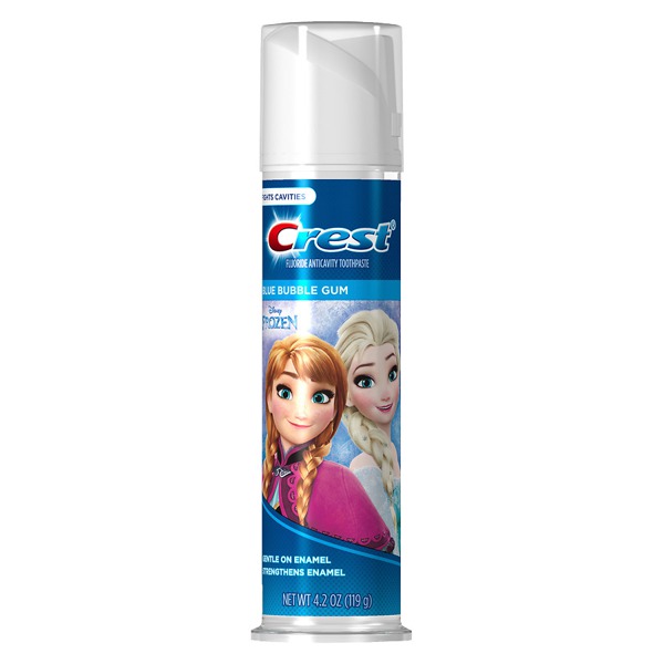 Crest Kids Frozen Toothpaste Pump Blue Bubble Gum - 1Source