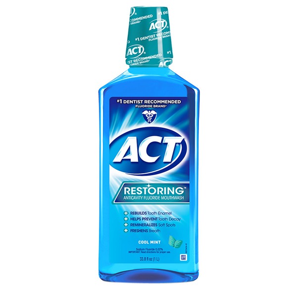 ACT Restoring Anticavity Fluoride Mouthwash Cool Mint - 1Source