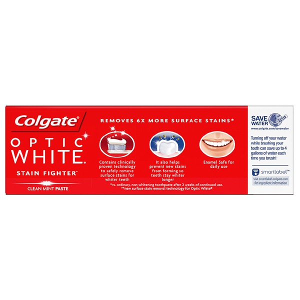 Colgate Optic White Stain Fighter Toothpaste Clean Mint - 1Source
