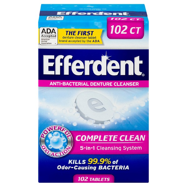 Efferdent Anti-Bacterial Denture Cleanser - 1Source
