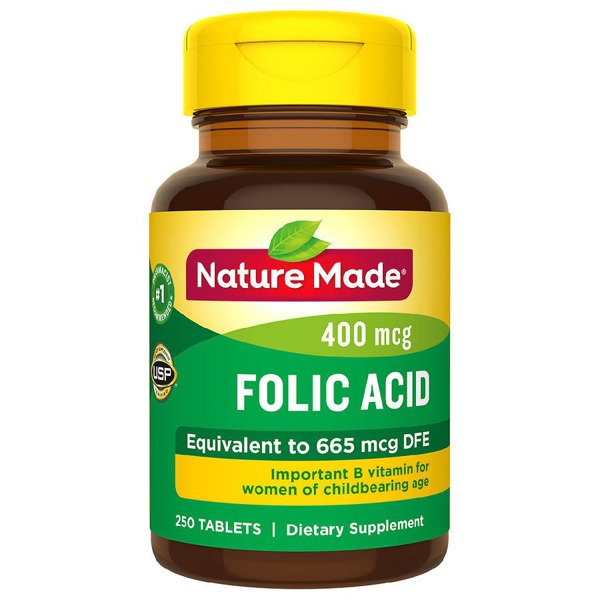 Nature Made Folic Acid 400 Mcg (665 Mcg DFE) Tablets - 1Source