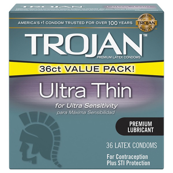 Trojan Ultra Thin Lubricated Condoms - 1Source