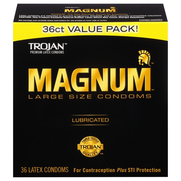 Trojan Magnum Lubricated Latex Condoms Large - 1Source