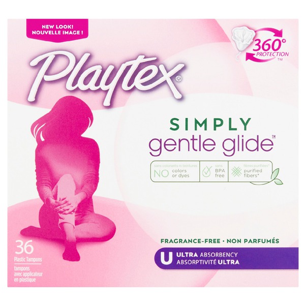 Playtex Simply Gentle Glide 360 Degrees Unscented Tampons Ultra ...