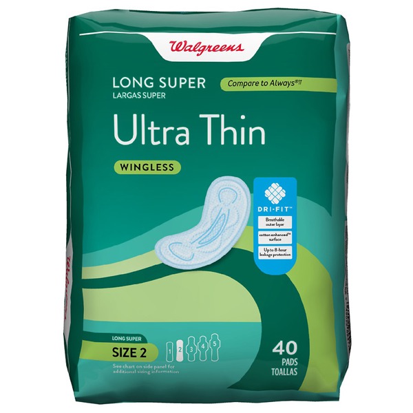 Walgreens Ultra Thin Super Maxi Pads Unscented - 1Source