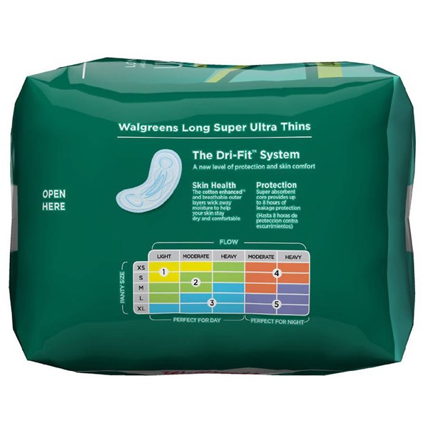 Walgreens Ultra Thin Super Maxi Pads Unscented - 1Source