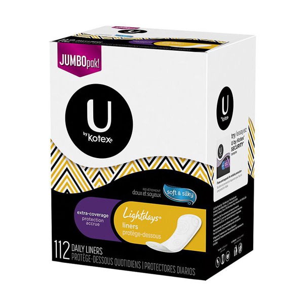 U By Kotex Lightdays Pantiliners, Extra Coverage - 1Source