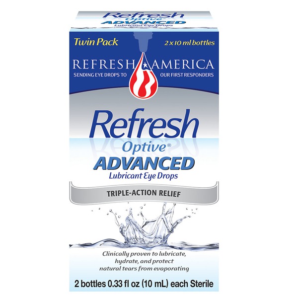 Refresh Optive Advanced Lubricant Eye Drops - 1Source