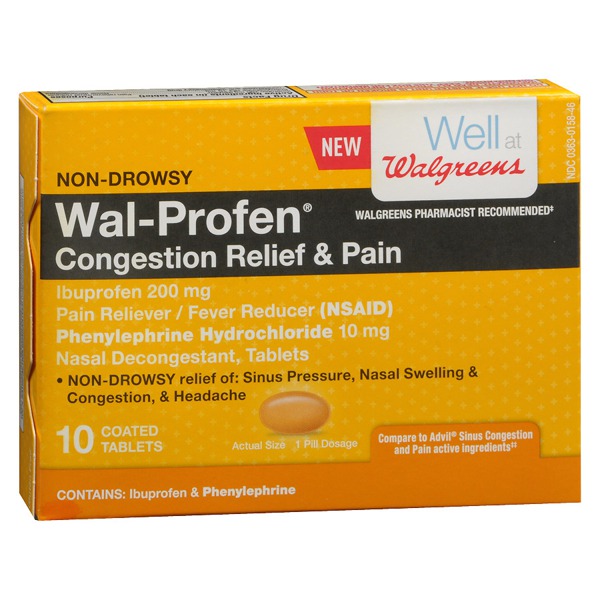Walgreens Wal-Profen Sinus Congestion Pain Tablets - 1Source