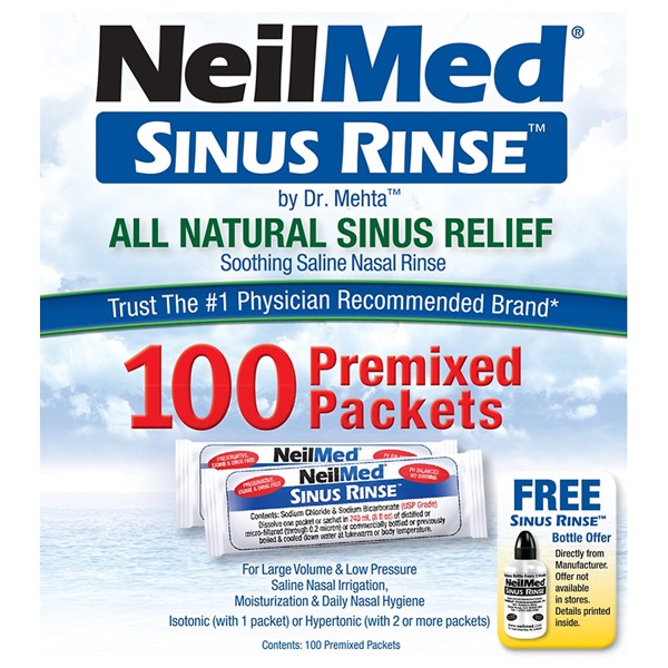 Neilmed Sinus Rinse Saline Nasal Rinse Premixed Packets - 1Source