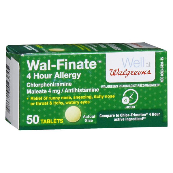 Walgreens Wal-Finate Allergy Relief Tablets - 1Source