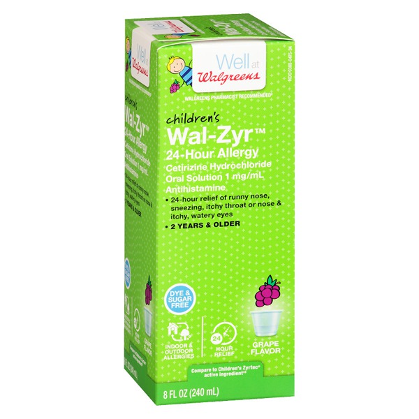 Walgreens Wal-Zyr Children'S Sugar-Free Dye-Free Liquid Grape - 1Source