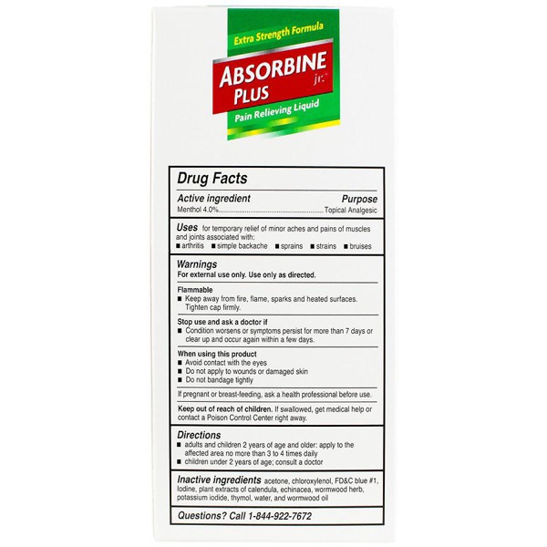 Absorbine Jr Pain Relieving Liquid - 1Source