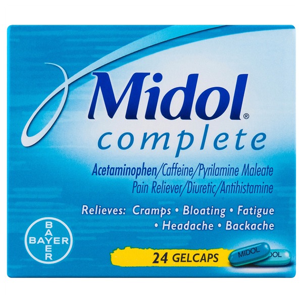 Midol Complete Pain Reliever/ Diuretic/ Antihistamine Gelcaps - 1Source
