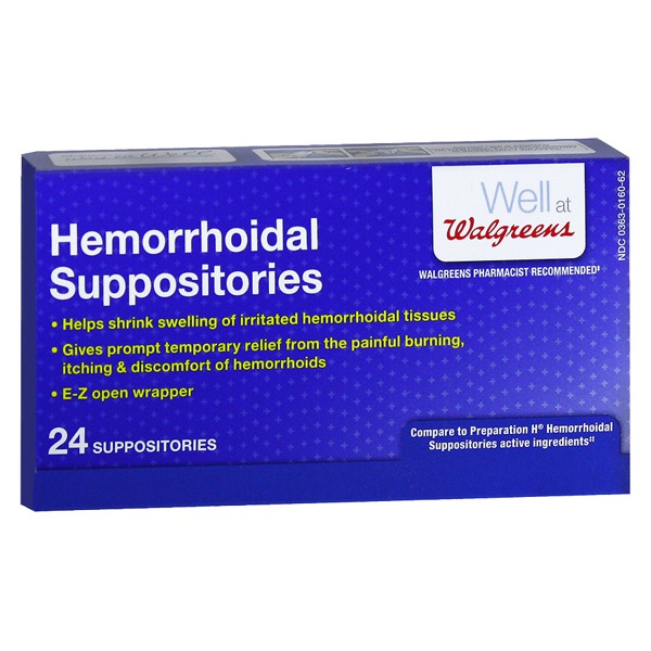 Walgreens Hemorrhoidal Suppositories - 1Source
