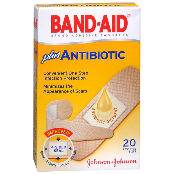 Band-Aid Plus Antibiotic Adhesive Bandages Assorted Sizes - 1Source