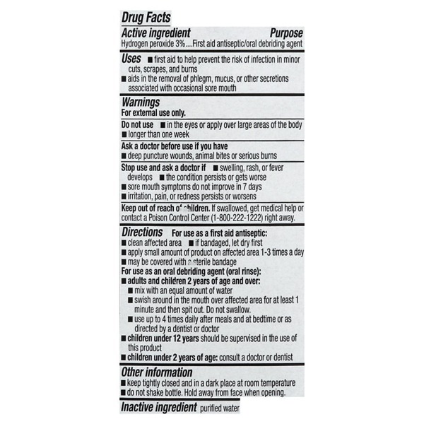 Walgreens Hydrogen Peroxide 3% - 1Source
