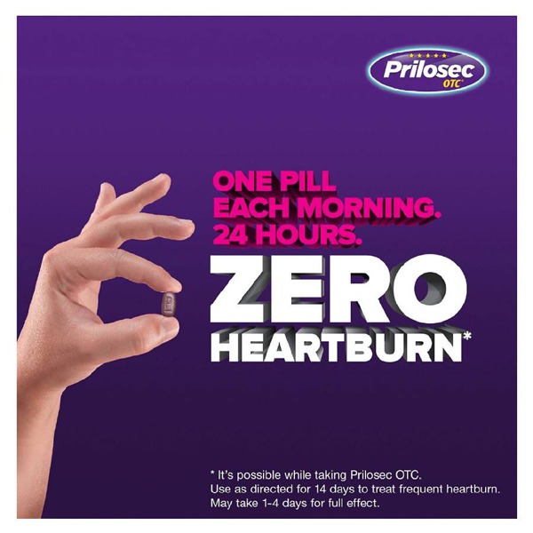 Prilosec OTC Frequent Heartburn Medicine Acid Reflux Reducer Tablets ...