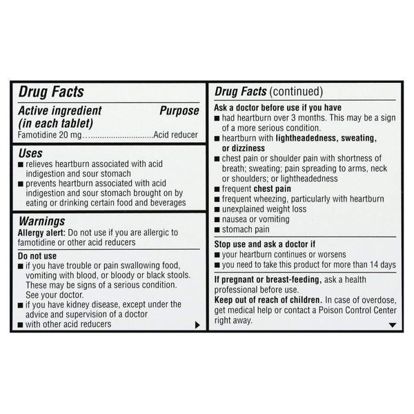 Walgreens Acid Controller And Acid Reducer Tablets Maximum Strength ...