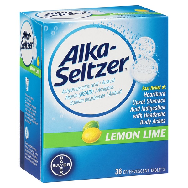 Alka-Seltzer Lemon Lime Effervescent Tablets - 1Source