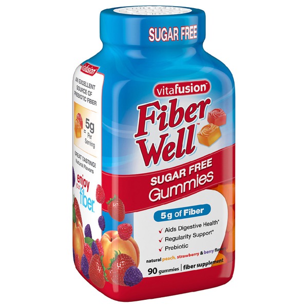 Vitafusion Fiber Well Gummy Vitamins Peach, Strawberry & Berry - 1Source