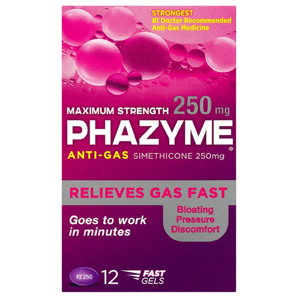 Phazyme Maximum Strength Gas And Bloating Relief, 250 Mg - 1Source