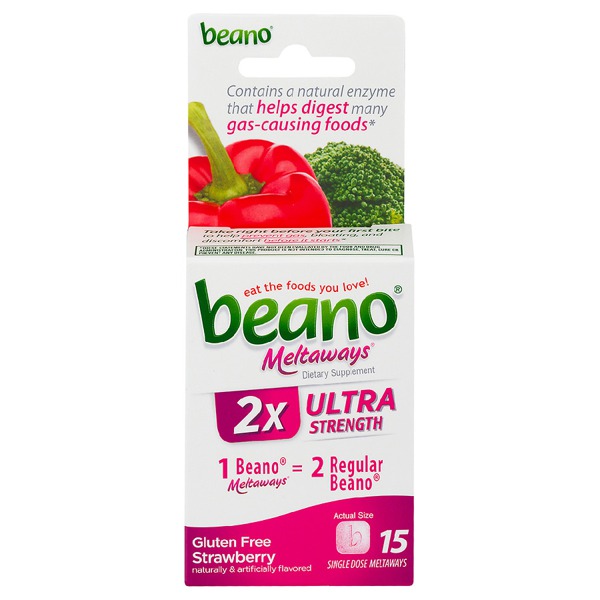 Beano Meltaways Ultra Strength Dietary Supplement Strawberry - 1Source