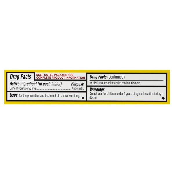 Walgreens Wal-Dram Antimetic Travel Sickness Tablets - 1Source