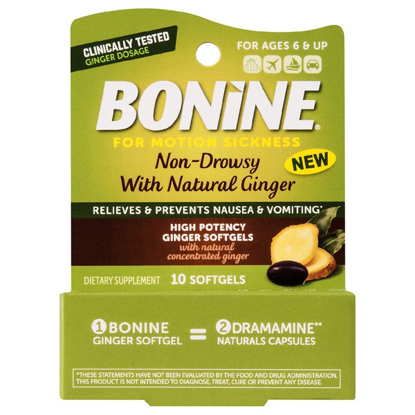Bonine High Potency Ginger Softgels - 1Source