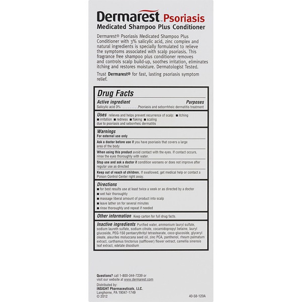 Dermarest Psoriasis Psoriasis Medicated Shampoo Plus Conditioner - 1Source