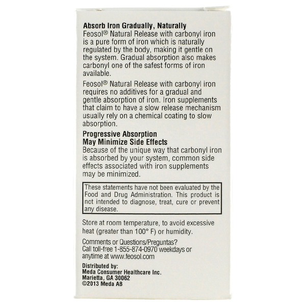 Feosol Iron Supplement Caplets - 1Source