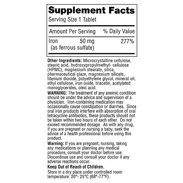 Mason Natural Slow Release Iron, Tablets - 1Source