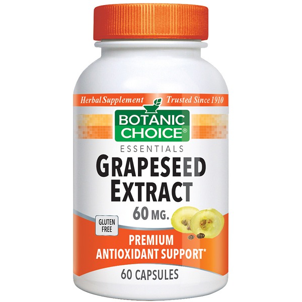Botanic Choice Grapeseed Extract 60 Mg Herbal Supplement Capsules - 1Source